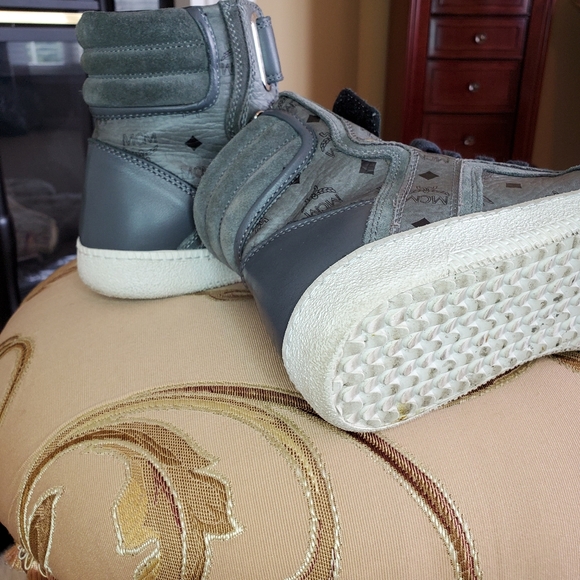 MCM | Shoes | Authentic Mcm Grey Monogram Sneakers | Poshmark